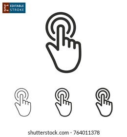 Touch Outline Icon On White Background Stock Vector (Royalty Free ...