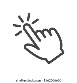 Touch Outline Vector Illustration Icon Isolated Stock Vector (Royalty ...