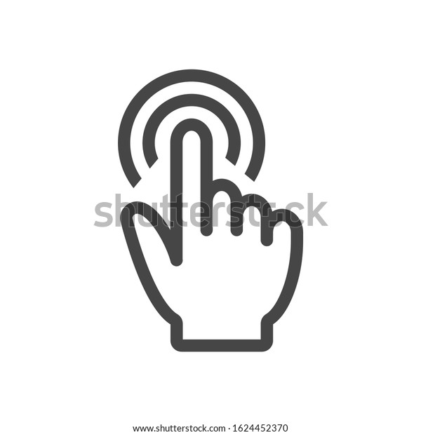 Touch Outline Vector Illustration Icon Isolated Stock Vector (Royalty ...