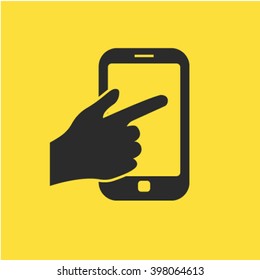 Touch Phone Icon Stock Vector (Royalty Free) 398064613 | Shutterstock