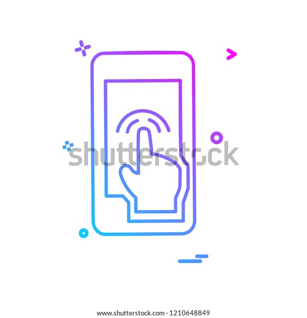 Touch Phone Icon Design Vector Stock Vector (Royalty Free) 1210648849 ...