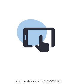Touch Screen Modern Icon Pictogram Stock Vector (Royalty Free) 1734014801