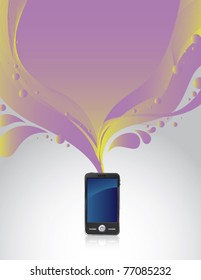 Touch Screen Phone Burst Colors Stock Vector (Royalty Free) 77085232 ...