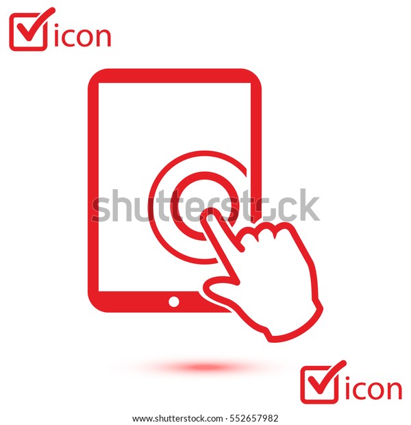 Touch Screen Tablet Pc Sign Icon Stock Vector (Royalty Free) 552657982 ...
