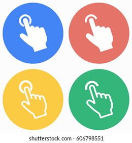 Touch Vector Icons Set Illustration Isolated Stock Vector (Royalty Free ...