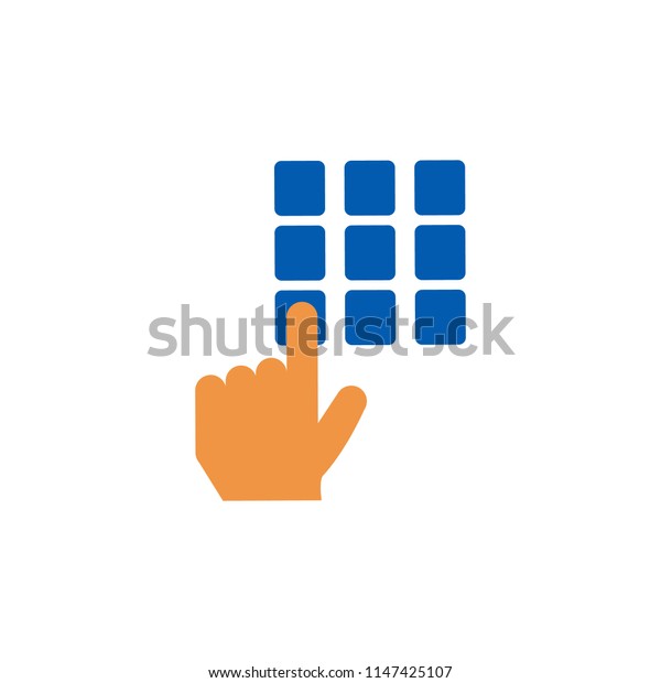 Touchpad Call Logo Icon Design Stock Vector (Royalty Free) 1147425107 ...