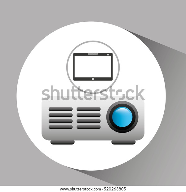 Touchpad Digital Video Beam Wireless Vector Stock Vector (Royalty Free ...