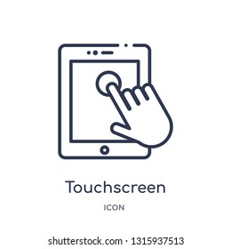 Touchscreen Icon Technology Outline Collection Thin Stock Vector ...