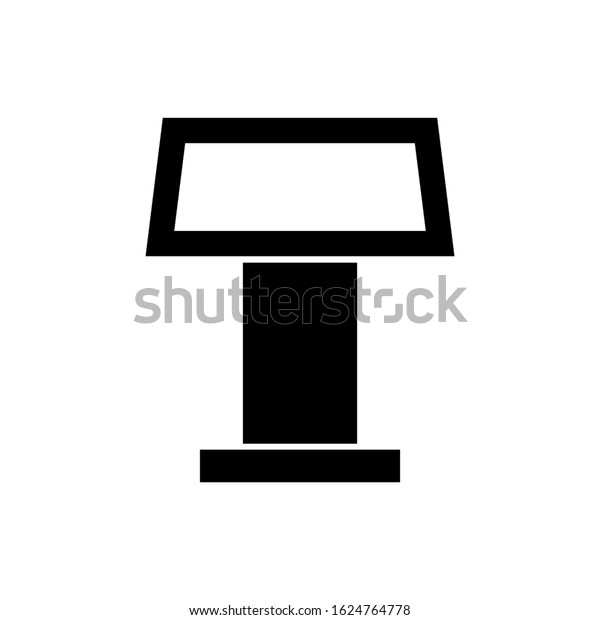 Touchscreen Kiosk Icon Vector Illustration Isolated Stock Vector ...