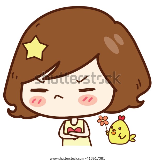 Touchy Girl Vector Illustration: เวกเตอร์สต็อก (ปลอดค่าลิขสิทธิ์ ...