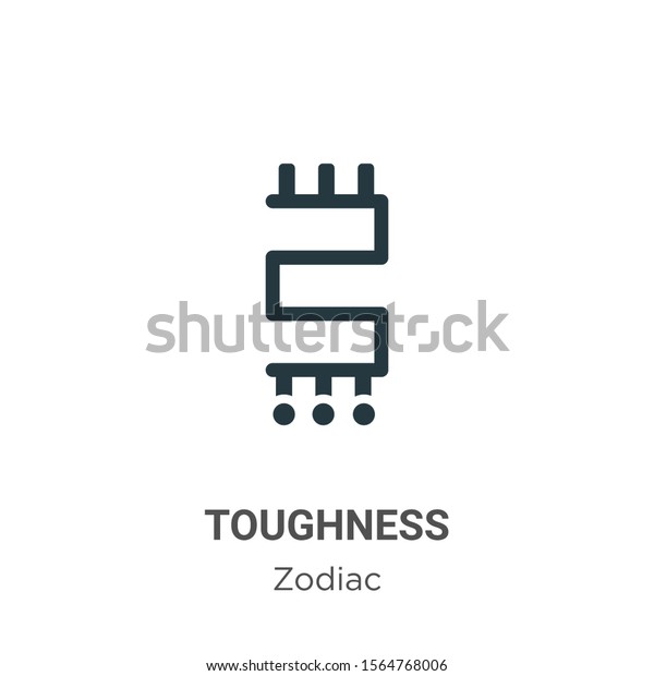 Toughness Vector Icon On White Background Stock Vector (Royalty Free ...