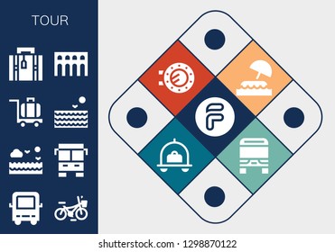 Tour Icon Set 13 Filled Tour Stock Vector (Royalty Free) 1298870122 ...