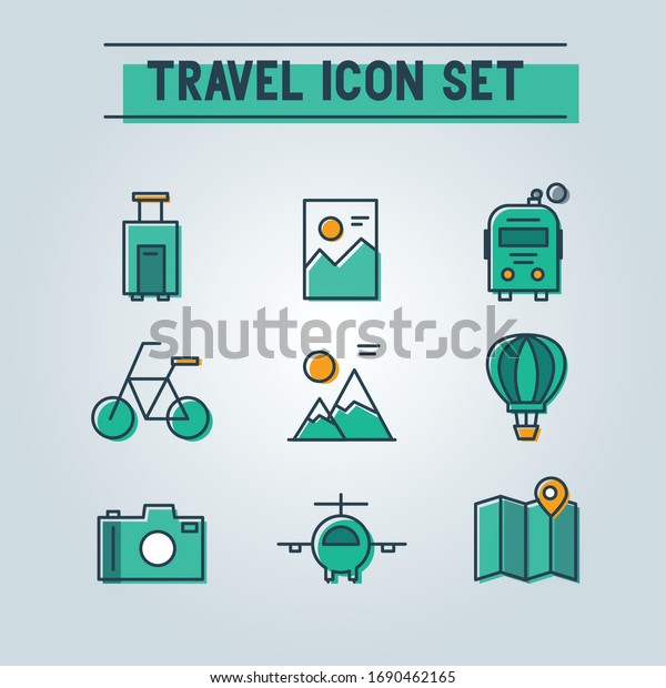 Tour Travel Icon Set Vector Illustration Stock Vector (Royalty Free ...
