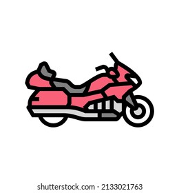 Touring Motorcycle Color Icon Vector Touring Stock Vector (Royalty Free ...