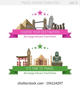 Tourism Adventure Vacation Vector Set Travel Stock Vector (Royalty Free ...