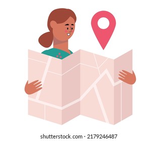 5,557 Character holding map Stock Illustrations, Images & Vectors ...