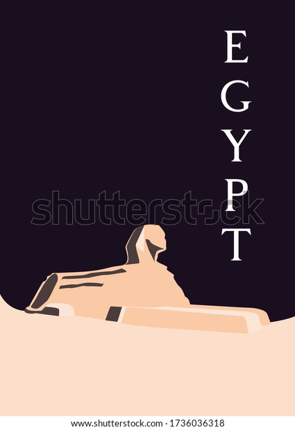Tourist Posters Egypt Sphinx Vector Stock Vector (Royalty Free ...