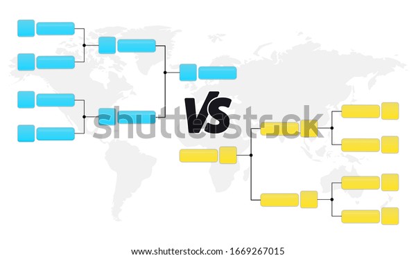 Tournament Bracket Templates Playoffs Schedule Template Stock Vector ...