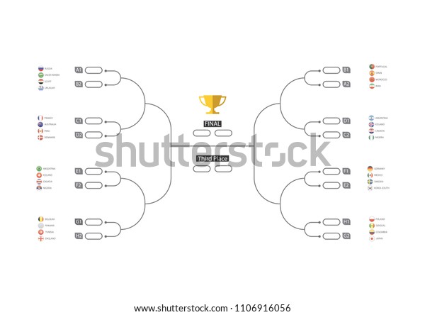 Stock vektor „Tournament Chart Groups Teams Match Schedule“ (bez ...