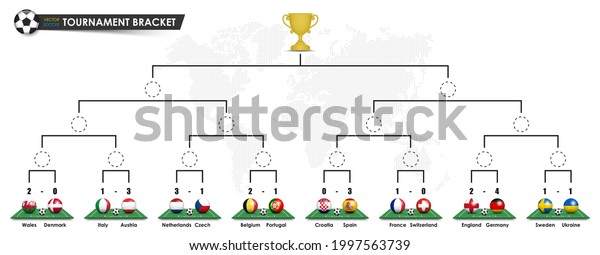 Tournamet Bracket Templates Round 16 Quarter Stock Vector (Royalty Free ...
