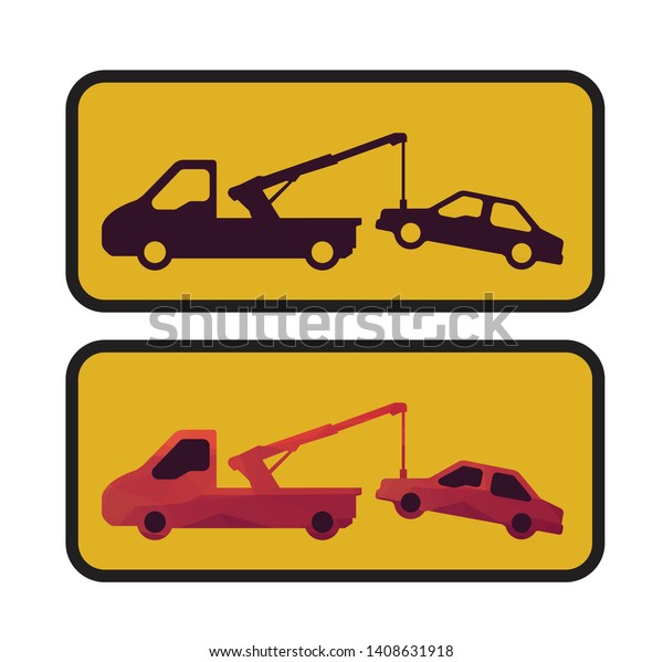 Tow Truck Side View Vector Red Stock Vector (Royalty Free) 1408631918 ...
