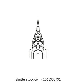 Tower Building Icon Outline Tower Building Stock Vector (Royalty Free ...