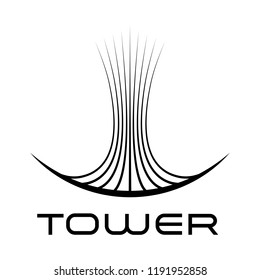 Tower Building Logo Signs Backgrounds Business Stock Vector (Royalty ...