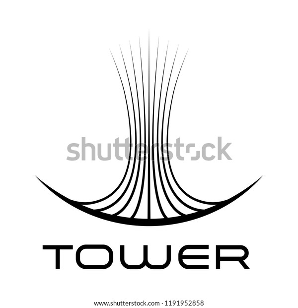 Tower Building Logo Signs Backgrounds Business Stock Vector (Royalty ...