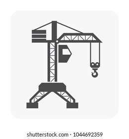 Construction Crane Icon Trendy Isolated On Stock Vector (Royalty Free ...