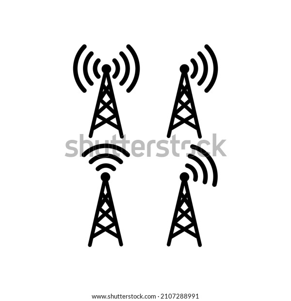 Tower Signal Icon Vector Stock Illustration Stock Vector (Royalty Free ...