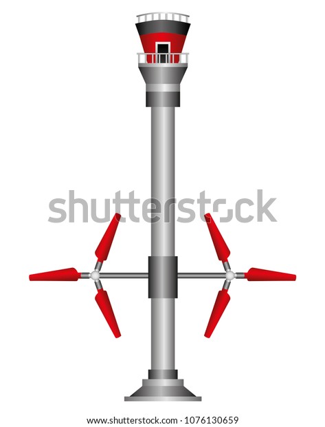 Tower Wind Turbine Stock Vector (Royalty Free) 1076130659 | Shutterstock