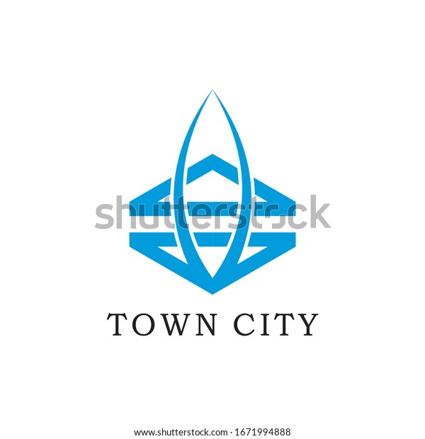 Town City Logo Design Vector Stock Vector (Royalty Free) 1671994888 ...