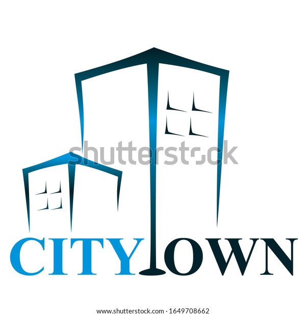 Town City Logo Icon Vector Buildings Stock Vector (Royalty Free ...