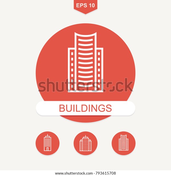 Town Cityscape Vector Pictogram Stock Vector (Royalty Free) 793615708 ...