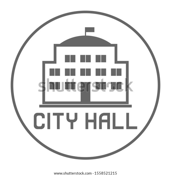 Town Hall Icon Vector Illustration Stock Vector (Royalty Free ...