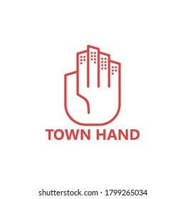 Town Hand Logo Template Design Vector Stock Vector (Royalty Free ...