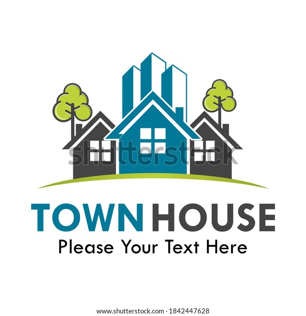 Town House Logo Template Illustration Stock Vector (Royalty Free ...
