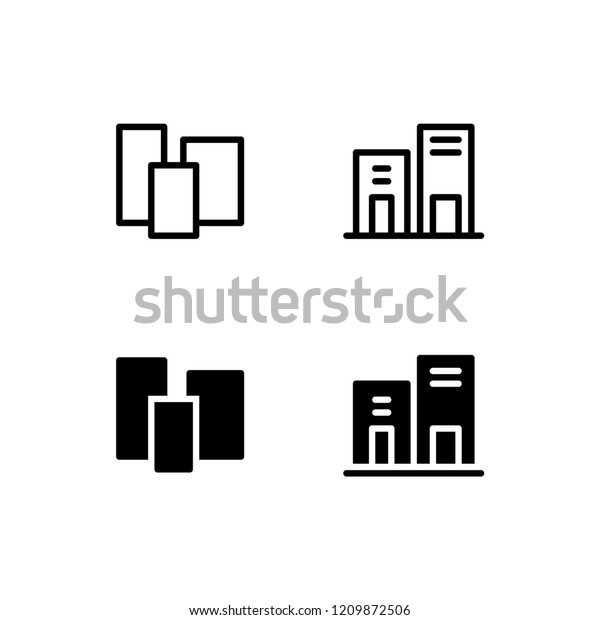 Town Icon Logo Vector Symbol Village Stock Vector (Royalty Free) 1209872506