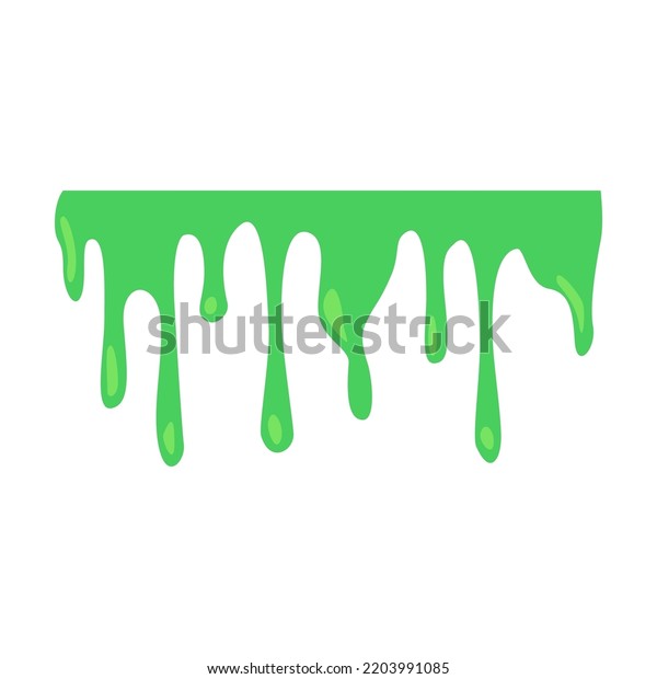 Toxic Green Slime Flat Design Cartoon Stock Vector (Royalty Free ...