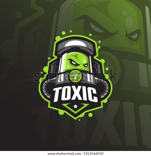 Toxic Mascot Logo Design Vector Modern Stock Vector (Royalty Free ...