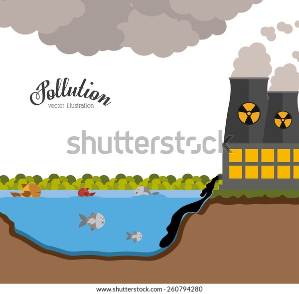 Toxic Pollution Design Vector Illustration Stock Vector (Royalty Free ...