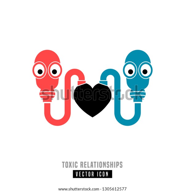 Signo de relaciones tóxicas. Ilustración vectorial aislada editable en ...
