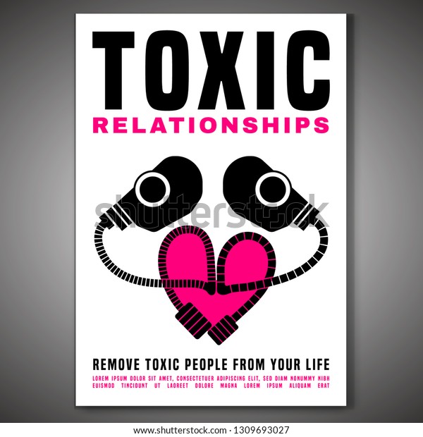 Toxic Relationships Vertical Poster Editable Isolated Stock Vector ...