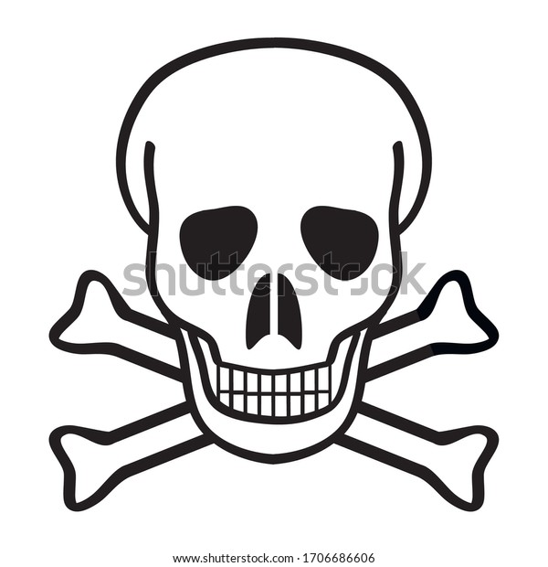 Toxic Skull Icon On White Background Stock Vector (Royalty Free ...