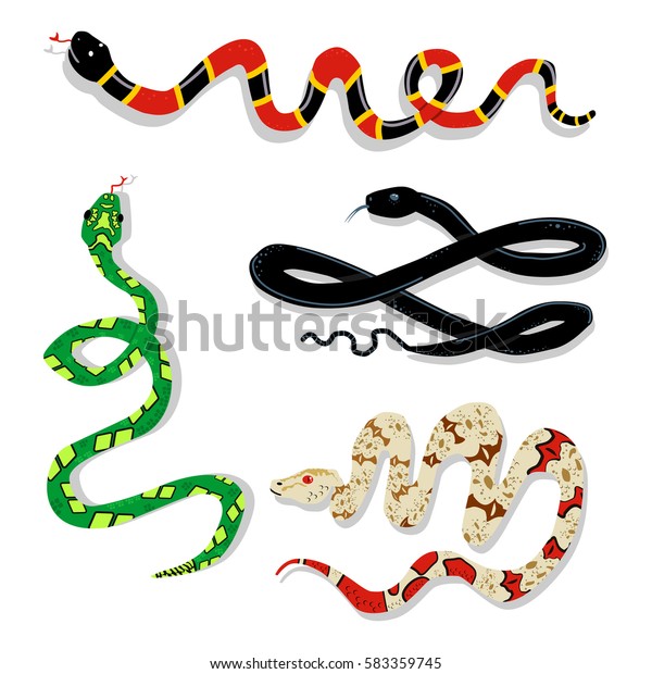 Toxic Snake Cartoon Vector Set On: เวกเตอร์สต็อก (ปลอดค่าลิขสิทธิ์ ...