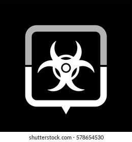 Toxic Symbol Black Vector Icon Stock Vector (Royalty Free) 578654530