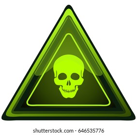 Toxic Triangular Green Glowing Sign Vector Stock Vector (Royalty Free ...