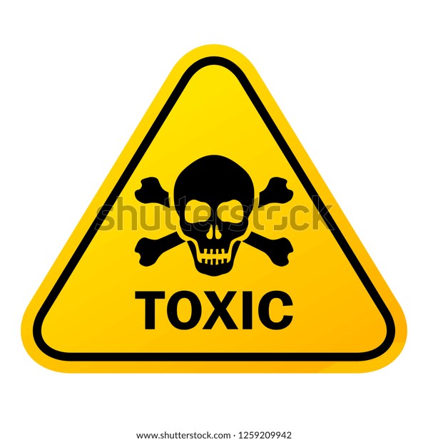 Toxic Vector Sign Illustration Isolated On Stock Vector (Royalty Free ...