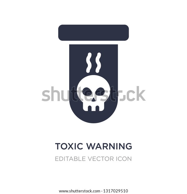 Toxic Warning Icon On White Background Stock Vector (Royalty Free ...