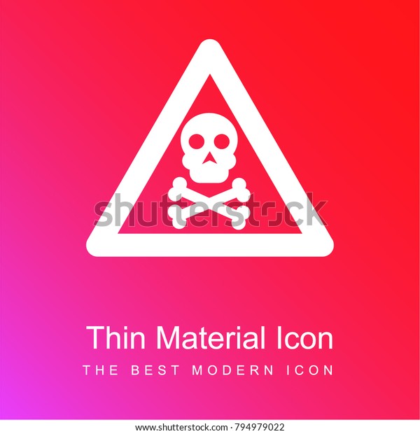 Toxic Warning Sign Red Pink Gradient: vector de stock (libre de ...